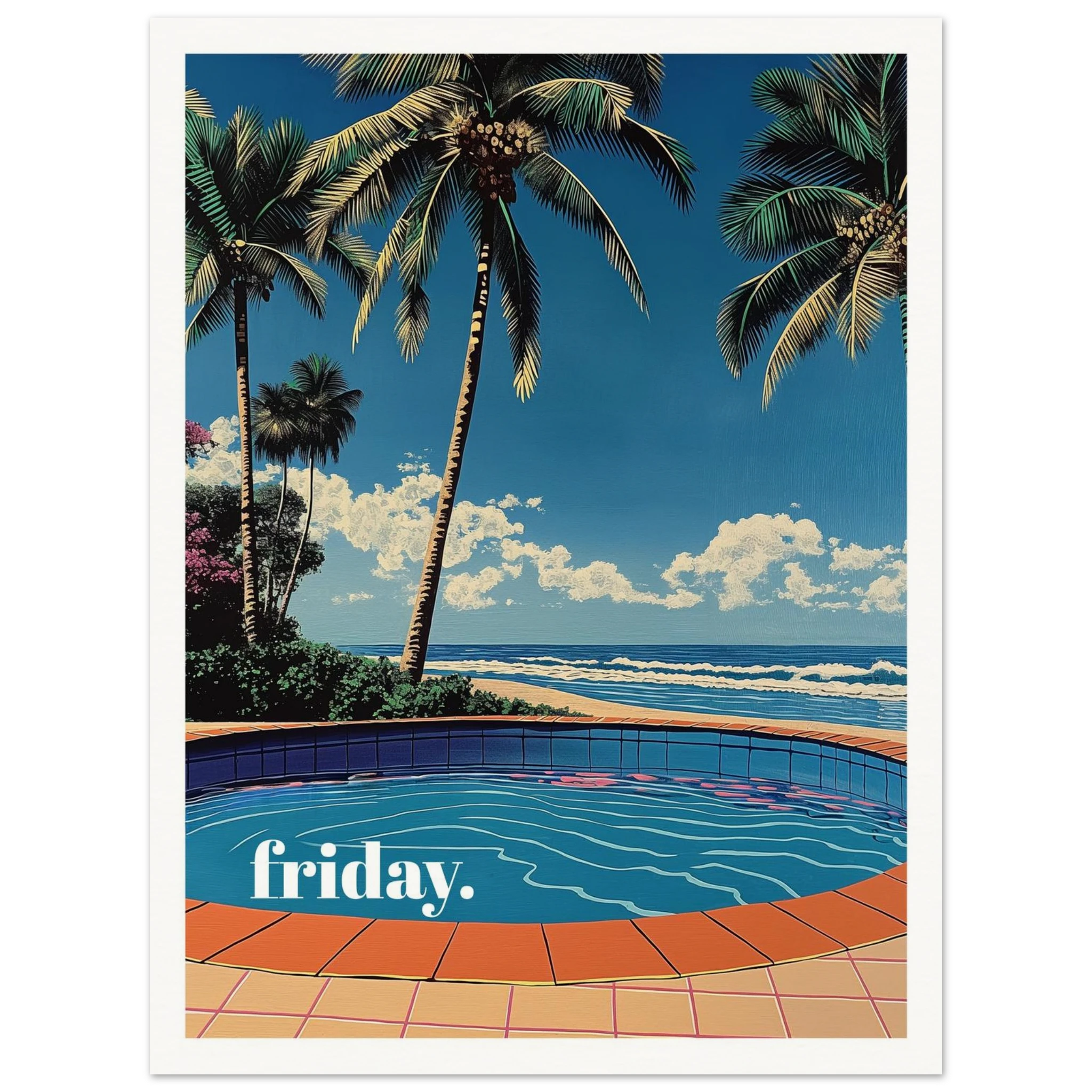 Perfect Jacuzzi Friday Museum Quality Poster – CLUB RETRO