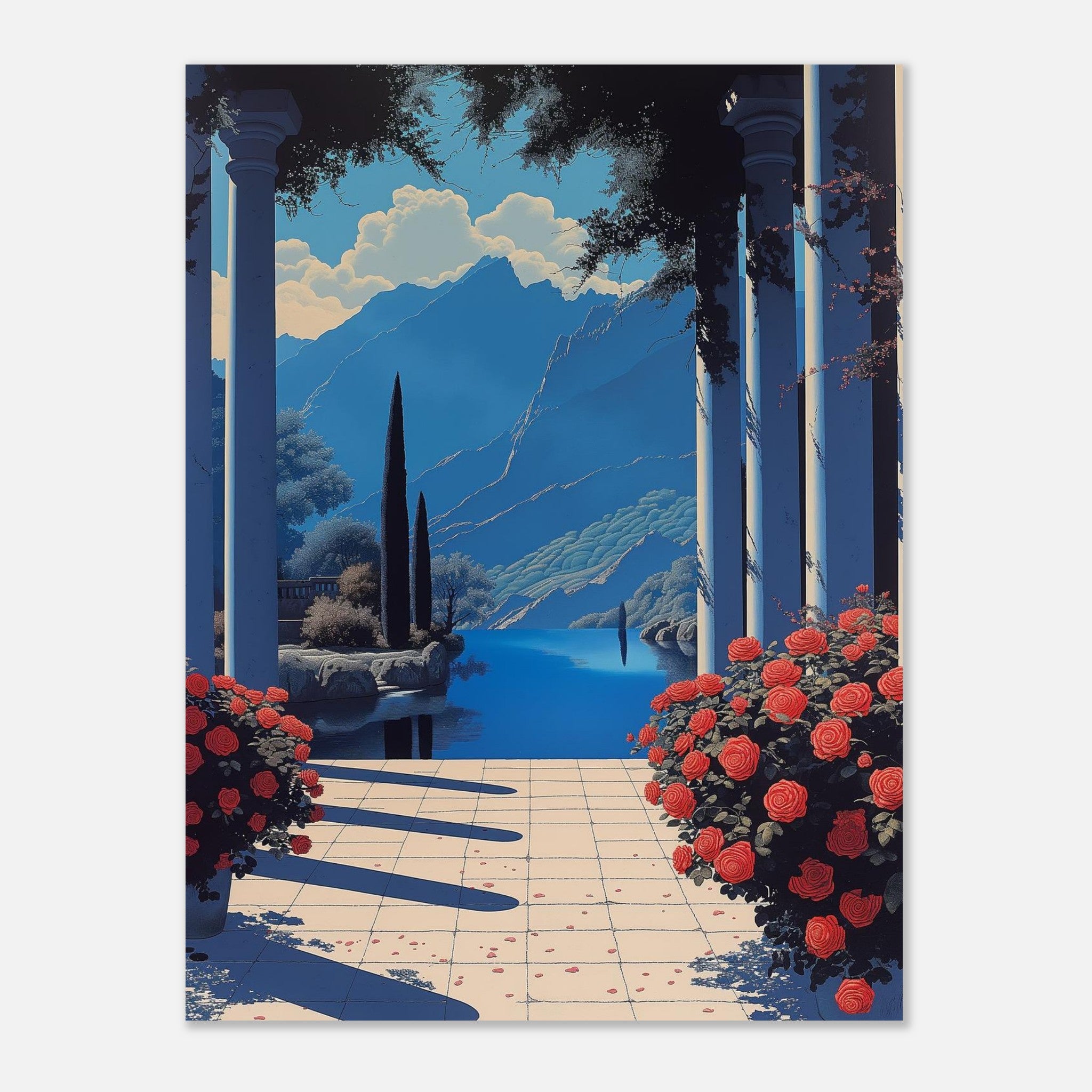 ANCIENT INFINITY POOL SEMI-GLOSSY POSTER – CLUB RETRO