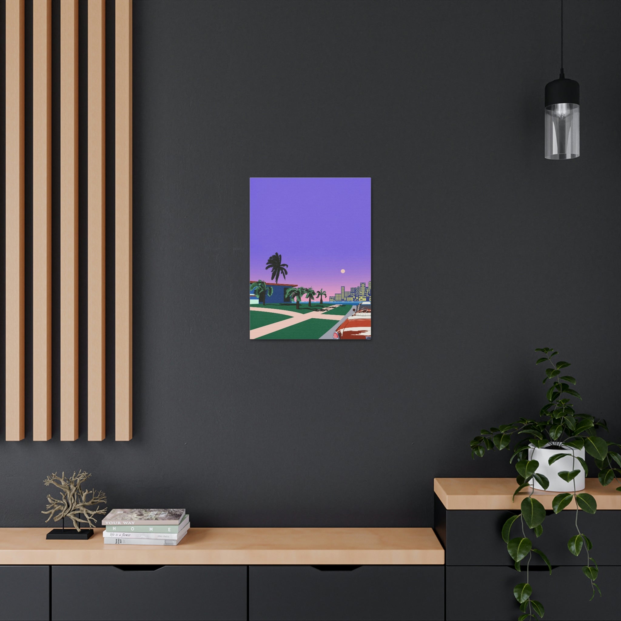 MIAMI NIGHTS WALL CANVAS – The Retrowaviest