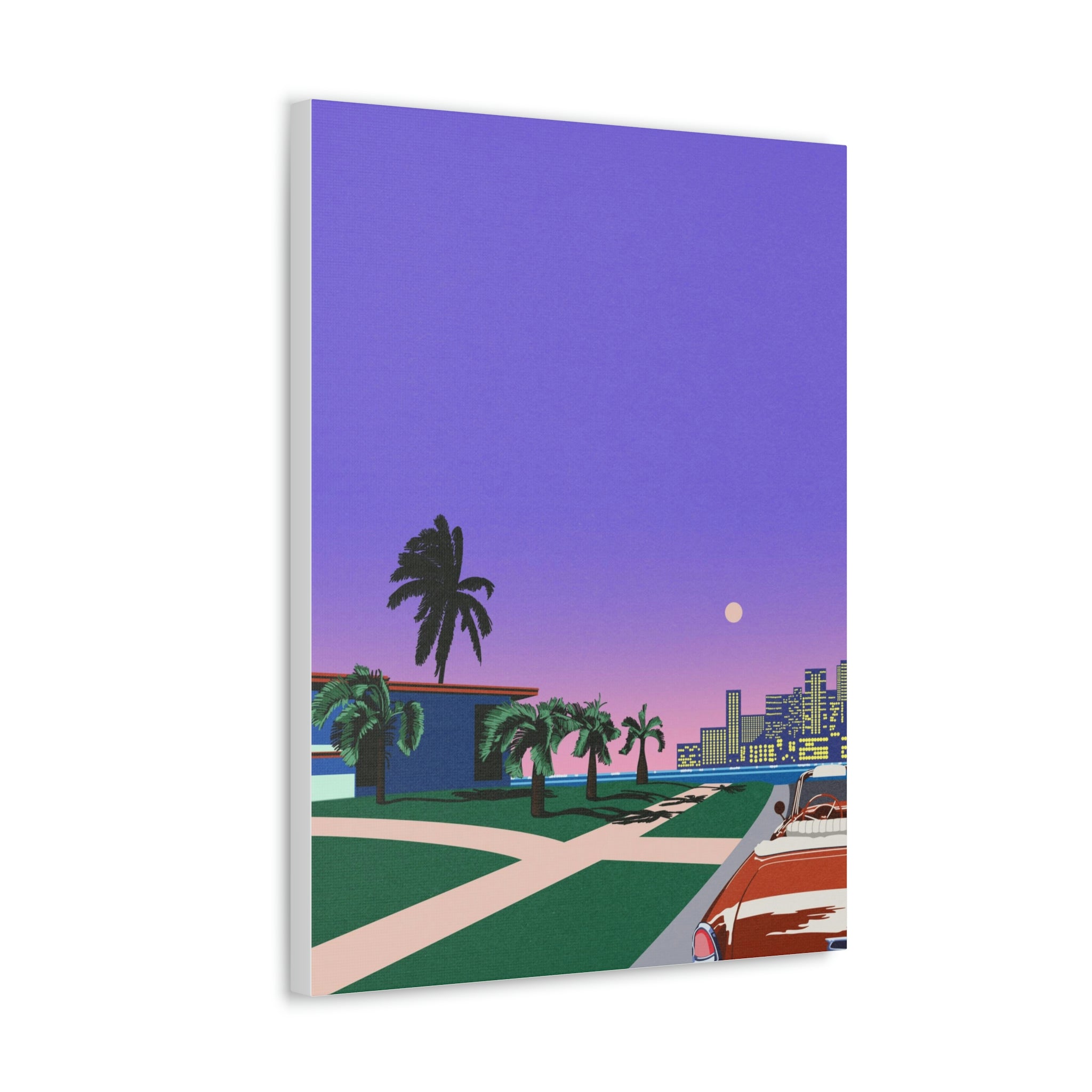 MIAMI NIGHTS WALL CANVAS – The Retrowaviest